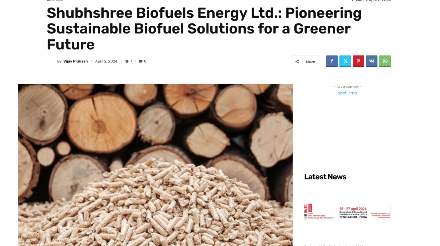 Newsroom – ShubhShree Biofuels